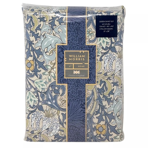 William Morris | Bedding | William Morris England Queen 3pc Golden Lily ...